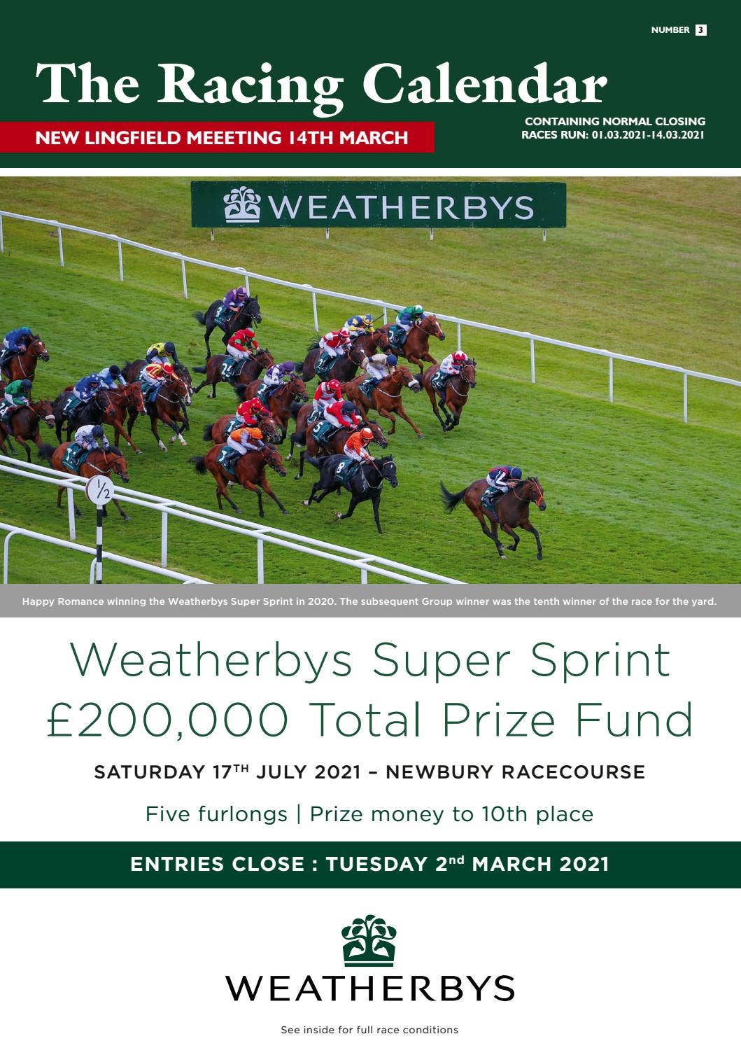 Racing Calendar - 1st-14th March 2021 - Number 3 by Weatherbys - Issuu