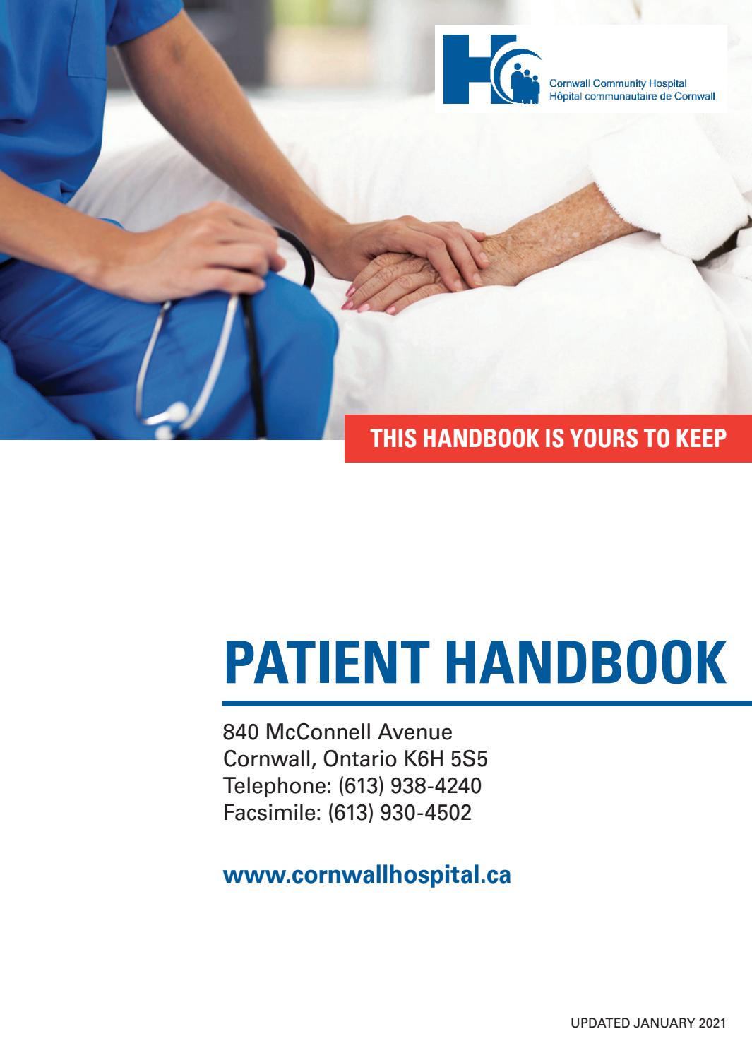 Cornwall Community Hospital Patient Handbook by Willow Publishing - Issuu