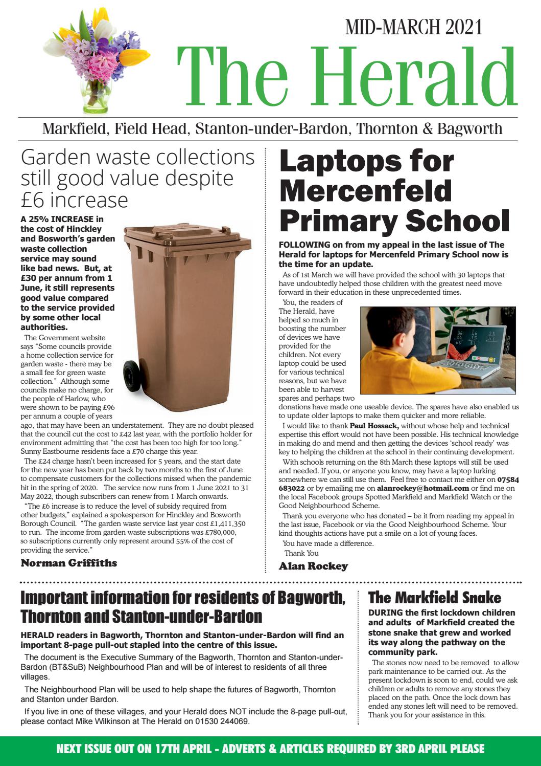 Mid-March 2021 Herald Magazine by Michael Wilkinson - Issuu