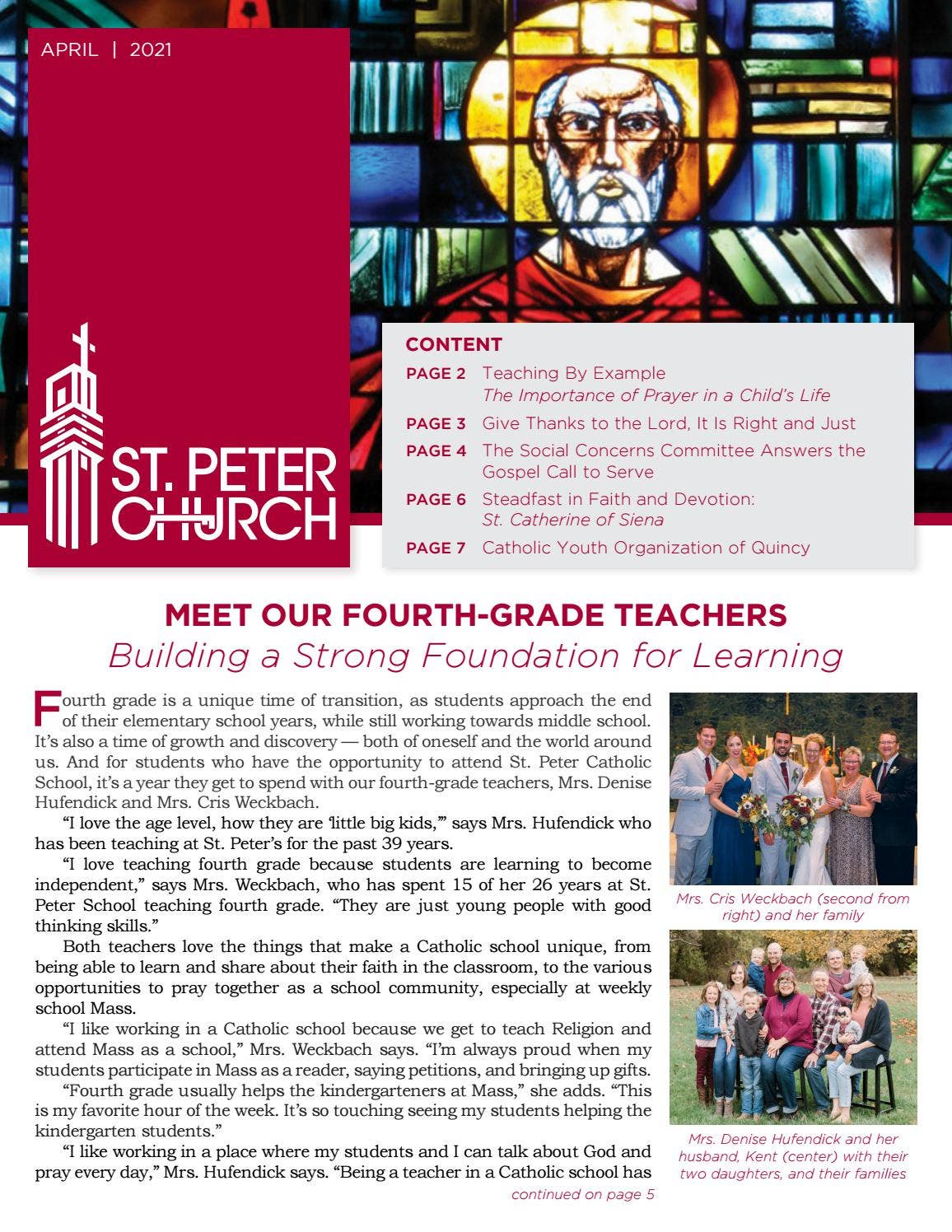St. Peter Catholic Church Newsletter — April 2021 by Catholic ...