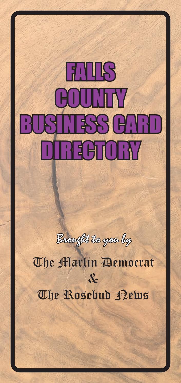 Falls County Business Card Directory by Fox Press - Issuu
