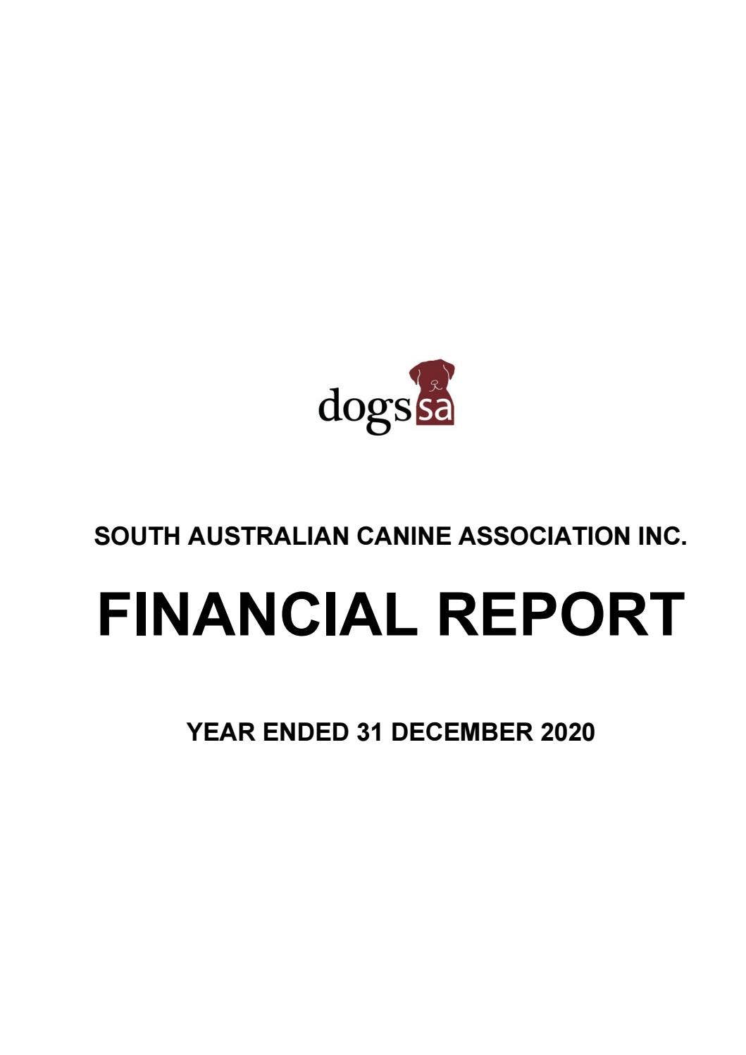 SACA Financial Report Financial Report Year Ended 31 December 2020 by ...