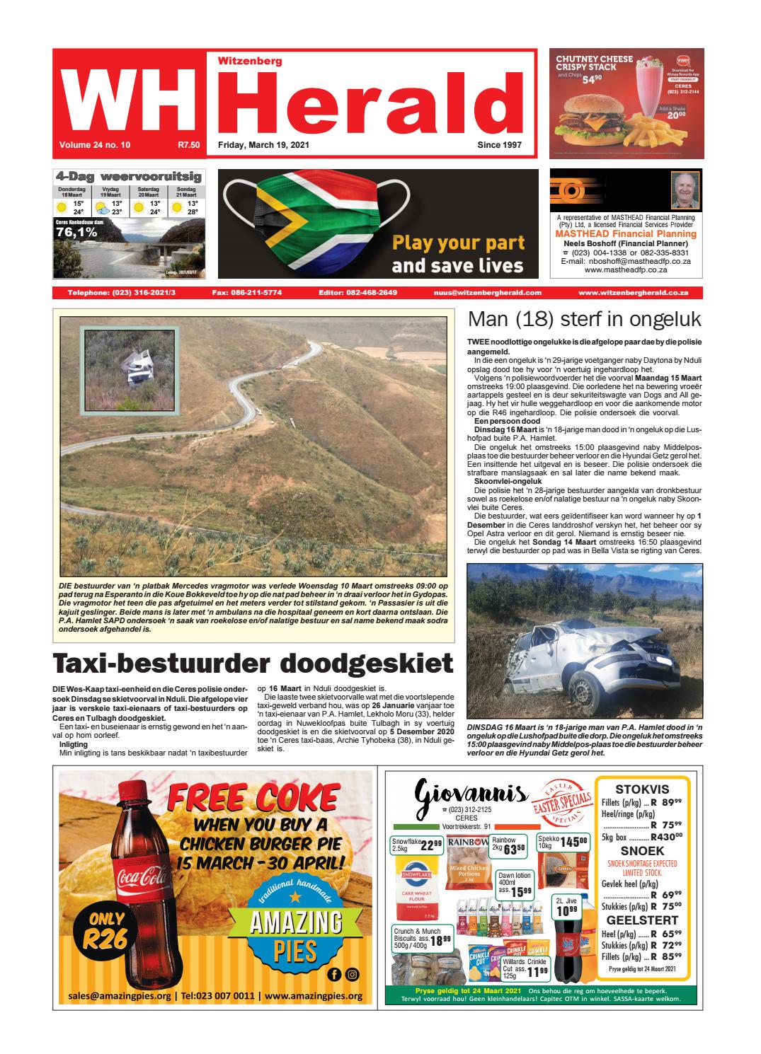 Witzenberg Herald Vol.24 no. 10 (Online Weergawe) by Witzenberg Herald ...