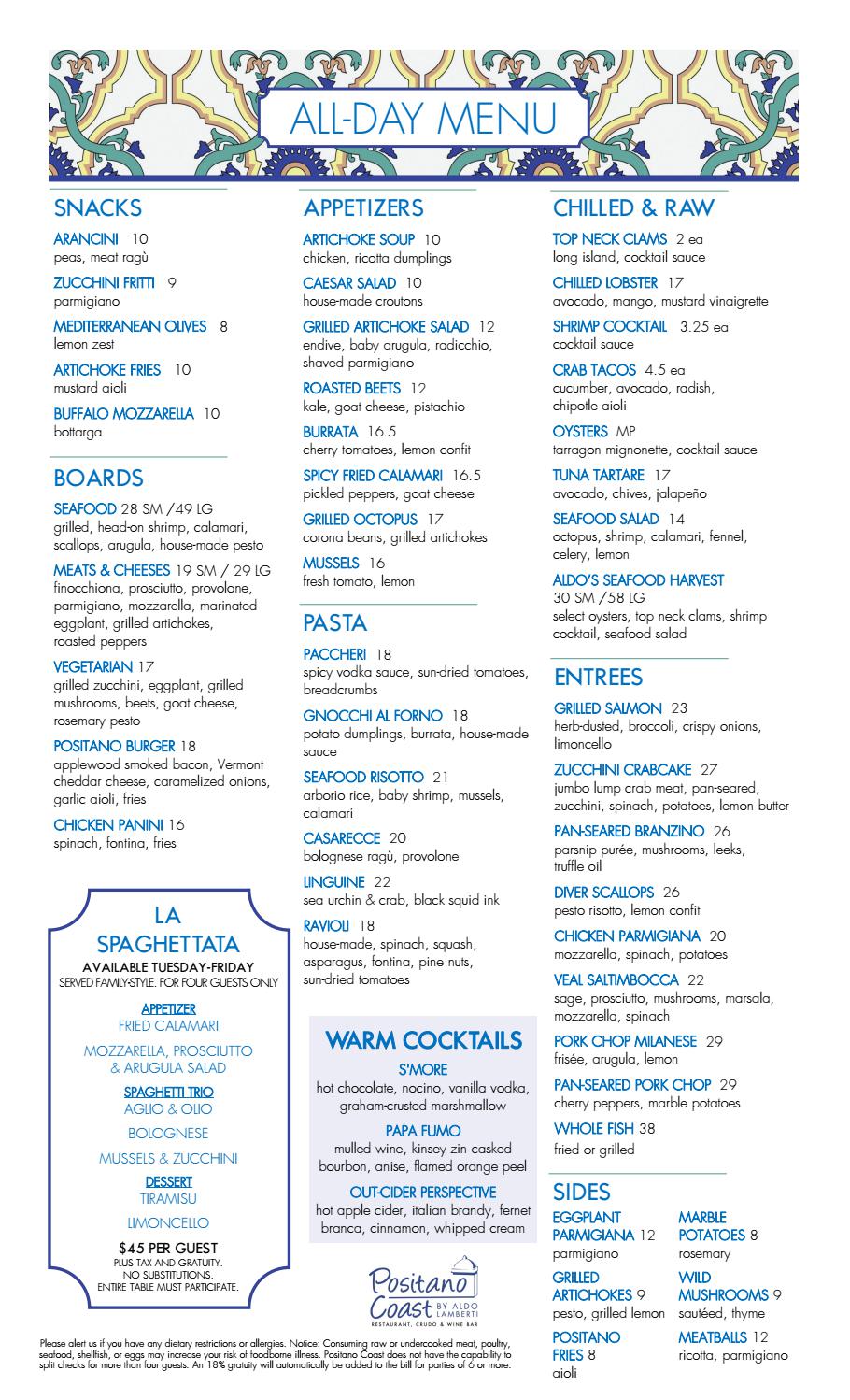 Positano Coast All Day Menu 3 11 21 by Derek Brown - Issuu