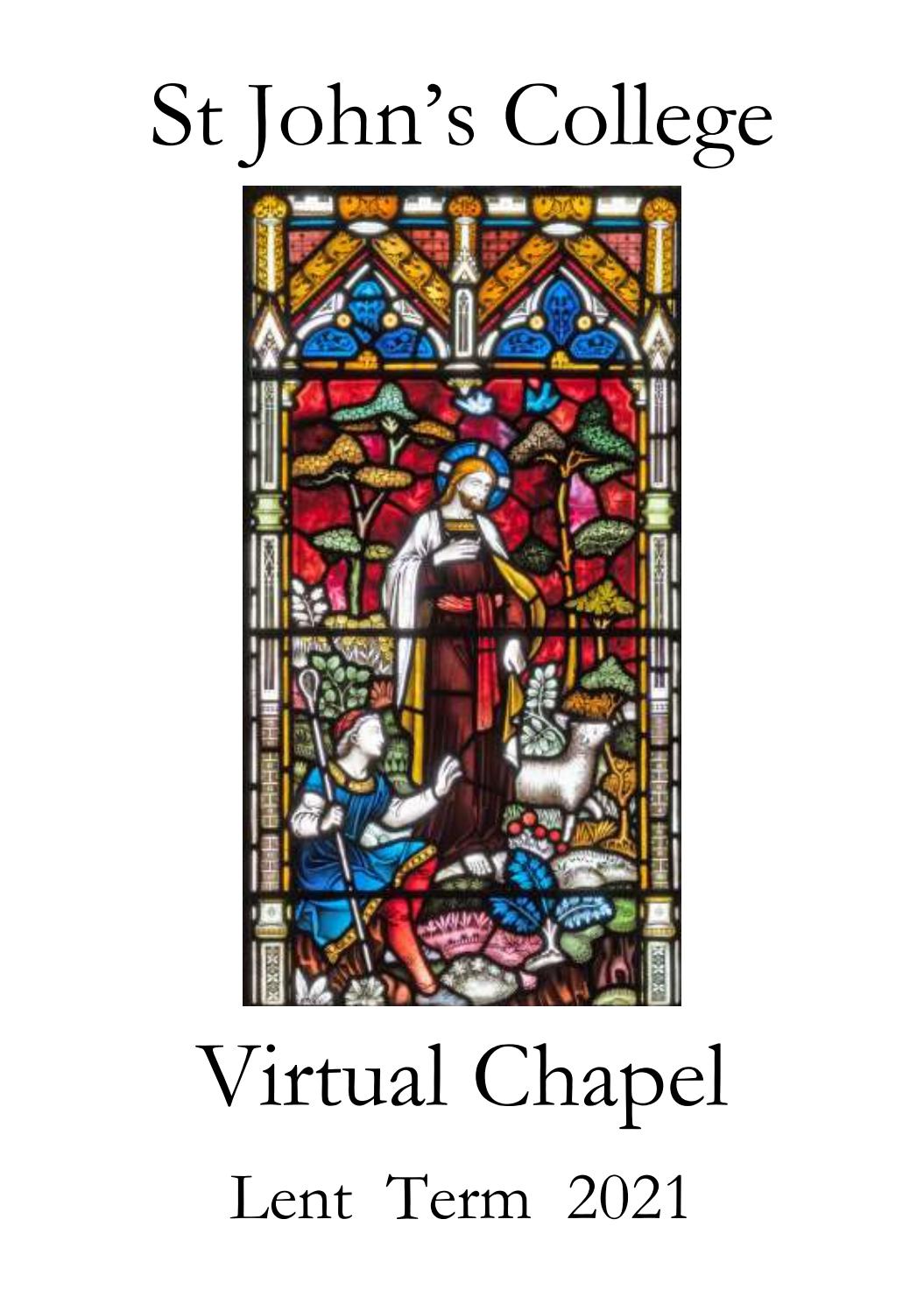 Virtual Chapel Lent Term 2021 by St John's College, Cambridge - Issuu