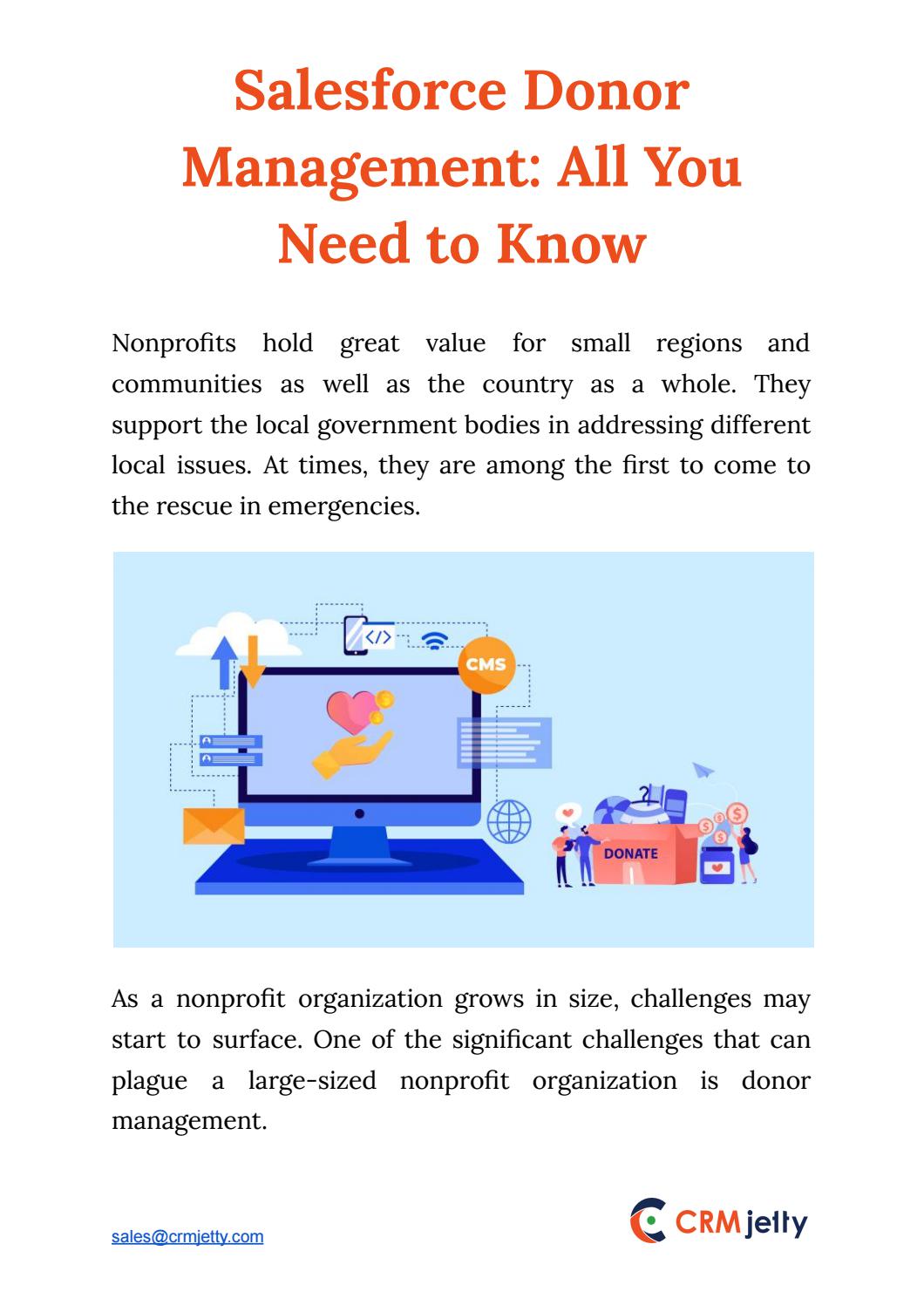 Salesforce Donor Management: All You Need to Know by CRMJetty - Issuu