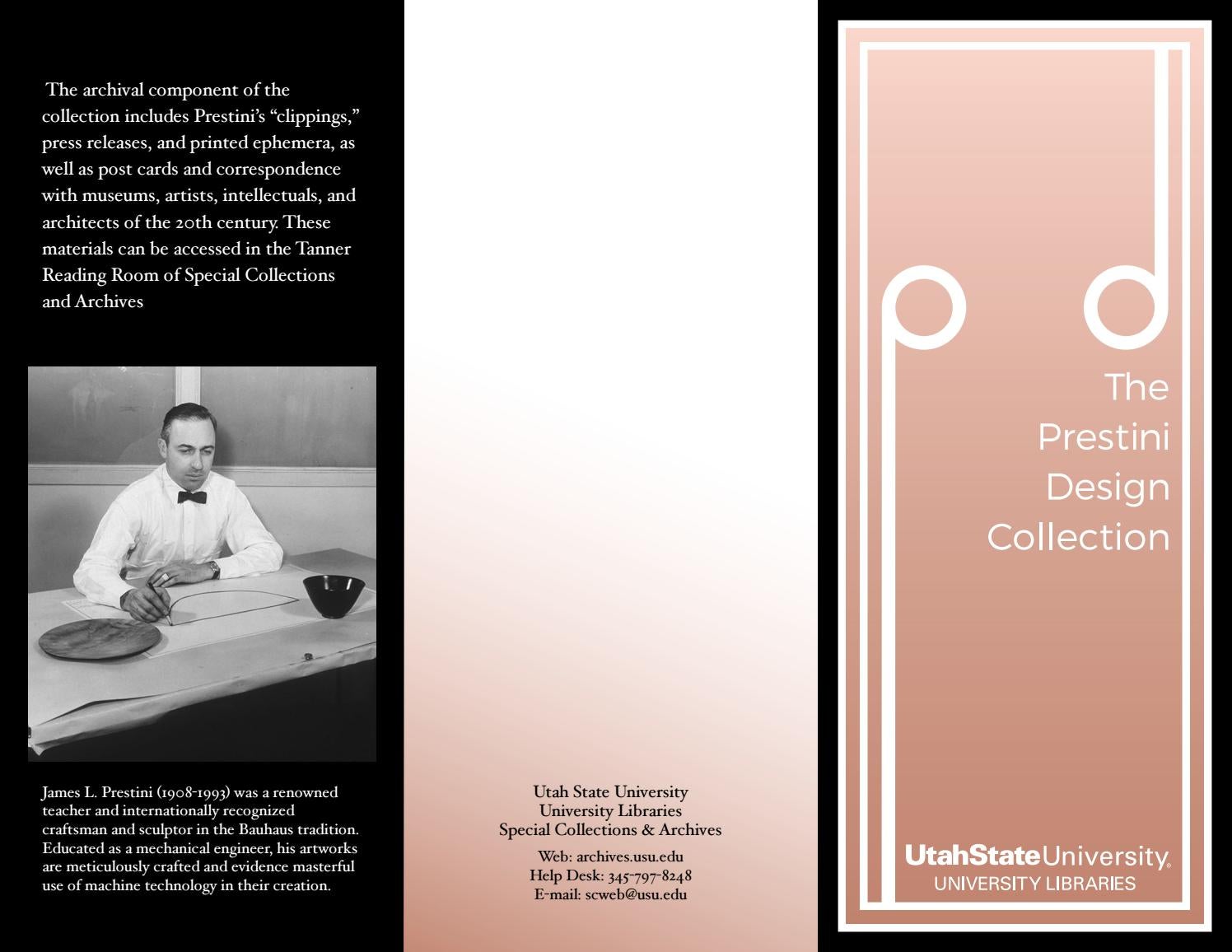 Prestini Design Collection Brochure by USU Libraries - Issuu