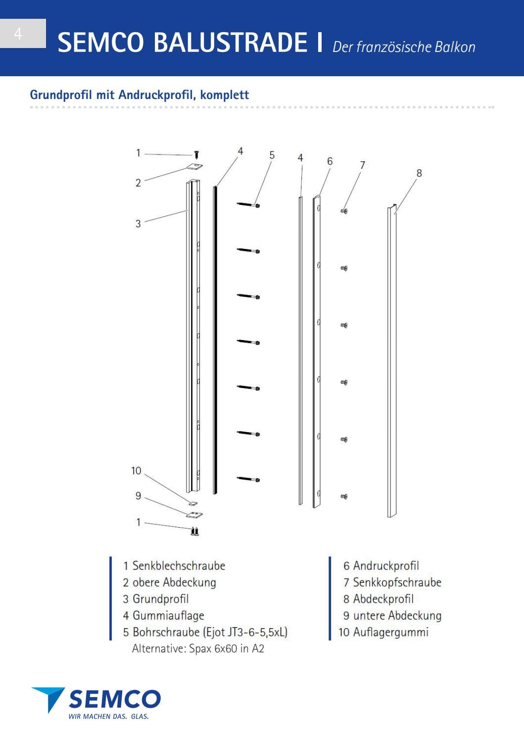 SEMCO BALUSTRADE der französische Balkon aus Glas by Semcoglas - Issuu