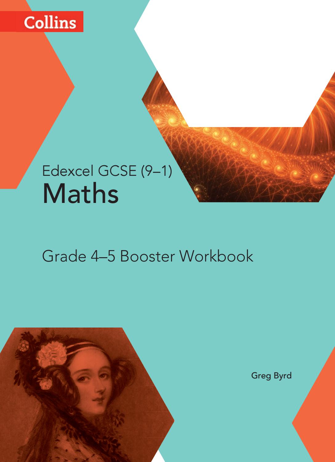 Collins GCSE Maths EDEXCEL GCSE 9 1 Maths Grade 4 5 Booster Work By