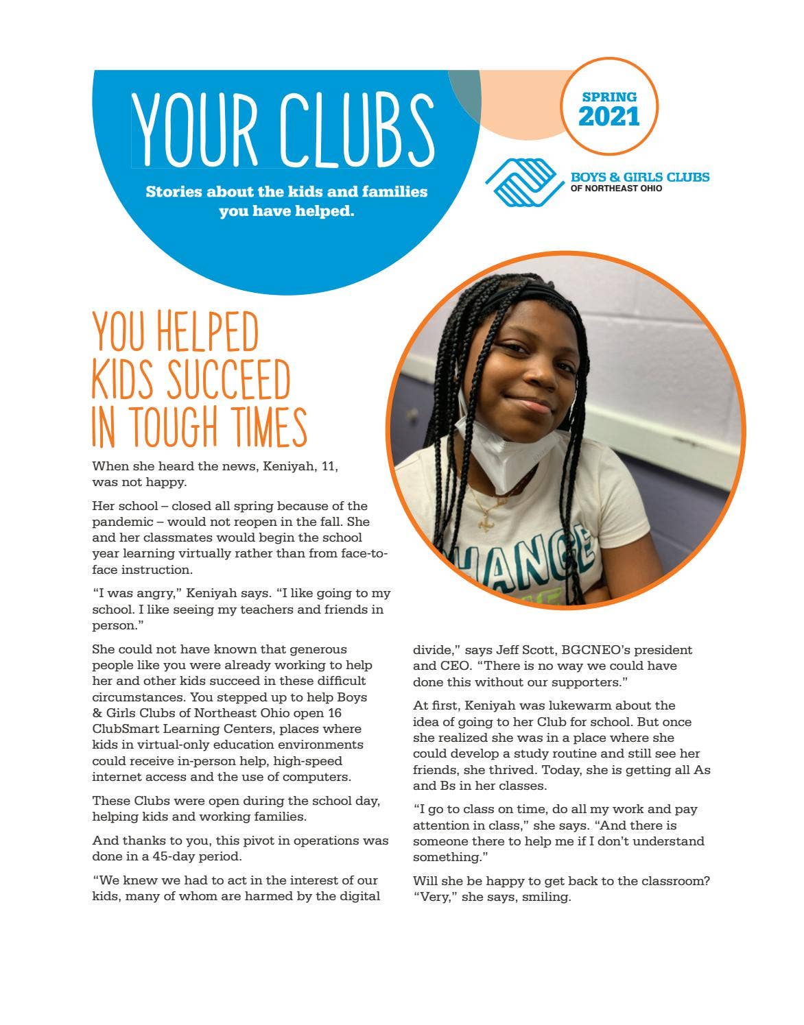 Your Clubs: Spring 2021 by Boys & Girls Clubs of Northeast Ohio - Issuu