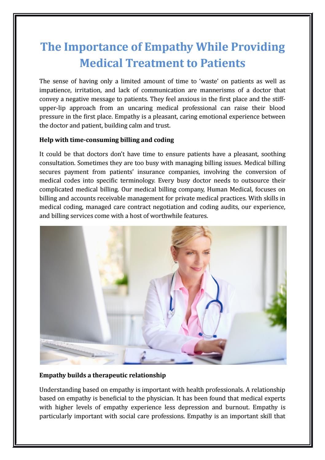 The Importance of Empathy While Providing Medical Treatment to Patients ...