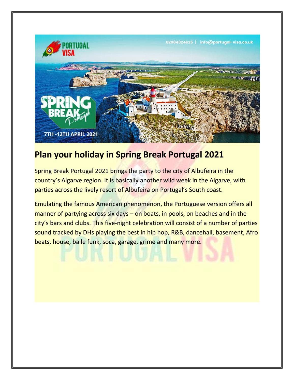Spring Break Portugal 2021 is the best time to visit Portugal by ...