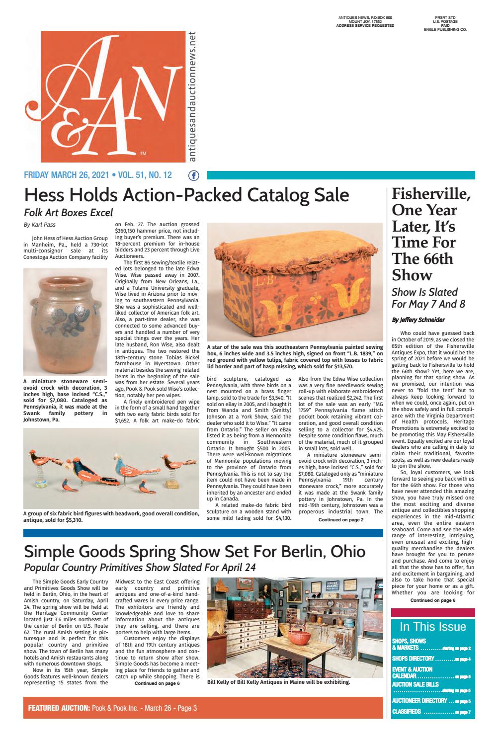 Antiques & Auction News 03/26/21 by Antiques & Auction News - Issuu