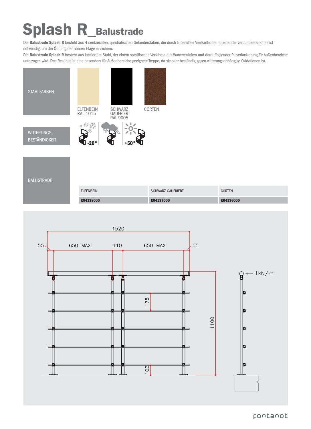Produktkarten Balustrade Fontanot Splash R mittelholmtreppe by Fontanot S.p.A. - Issuu