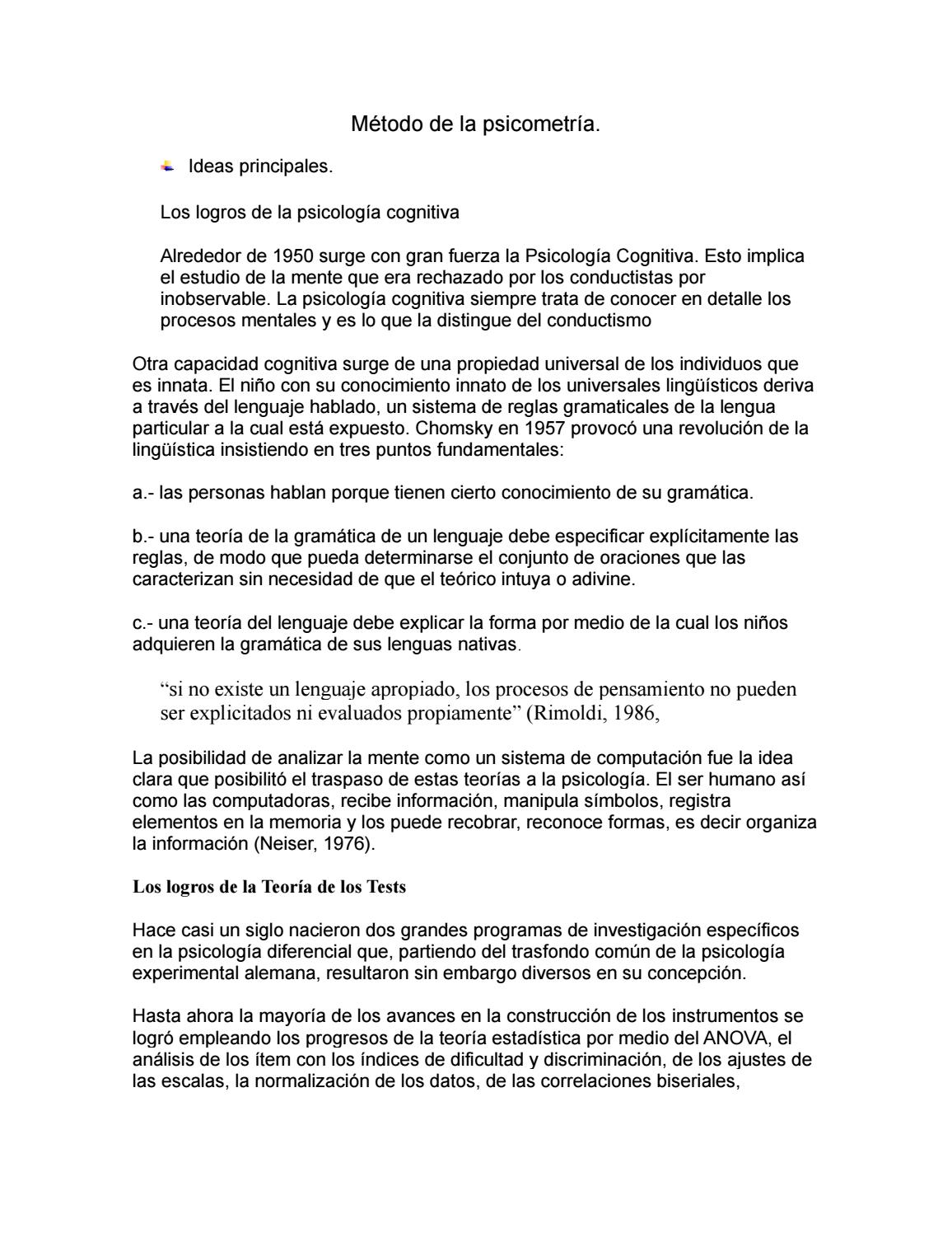 método de la psicometría by MERLY YESSENIA CALDERON SOTO - Issuu