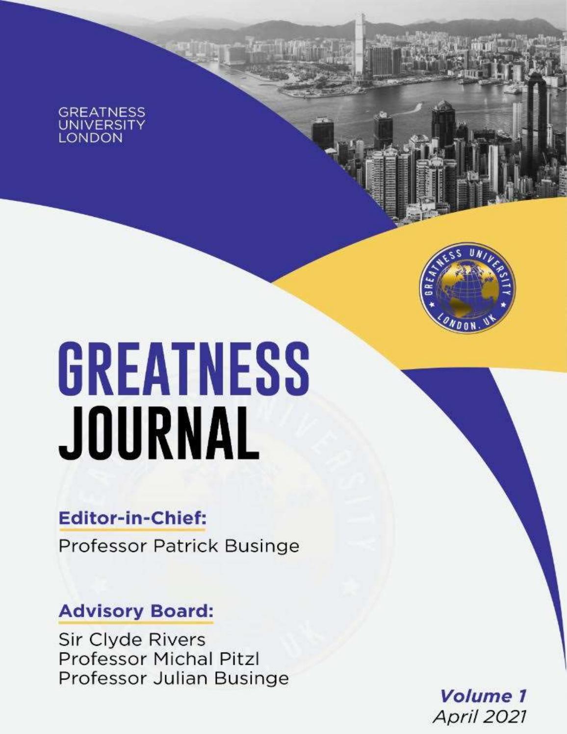 Greatness Journal by Julian Businge - Issuu