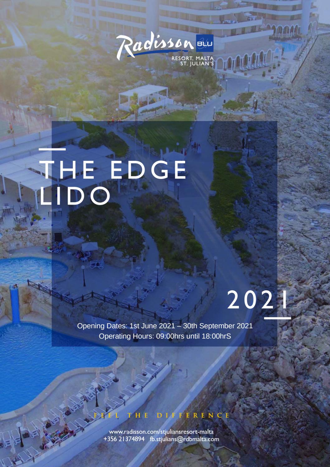The Edge Lido 2021 by Radisson Blu Resort, Malta St. Julian's - Issuu