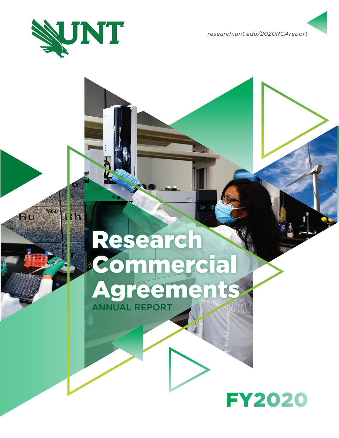 UNT Research Commercial Agreements 2020 Annual Report by University of ...
