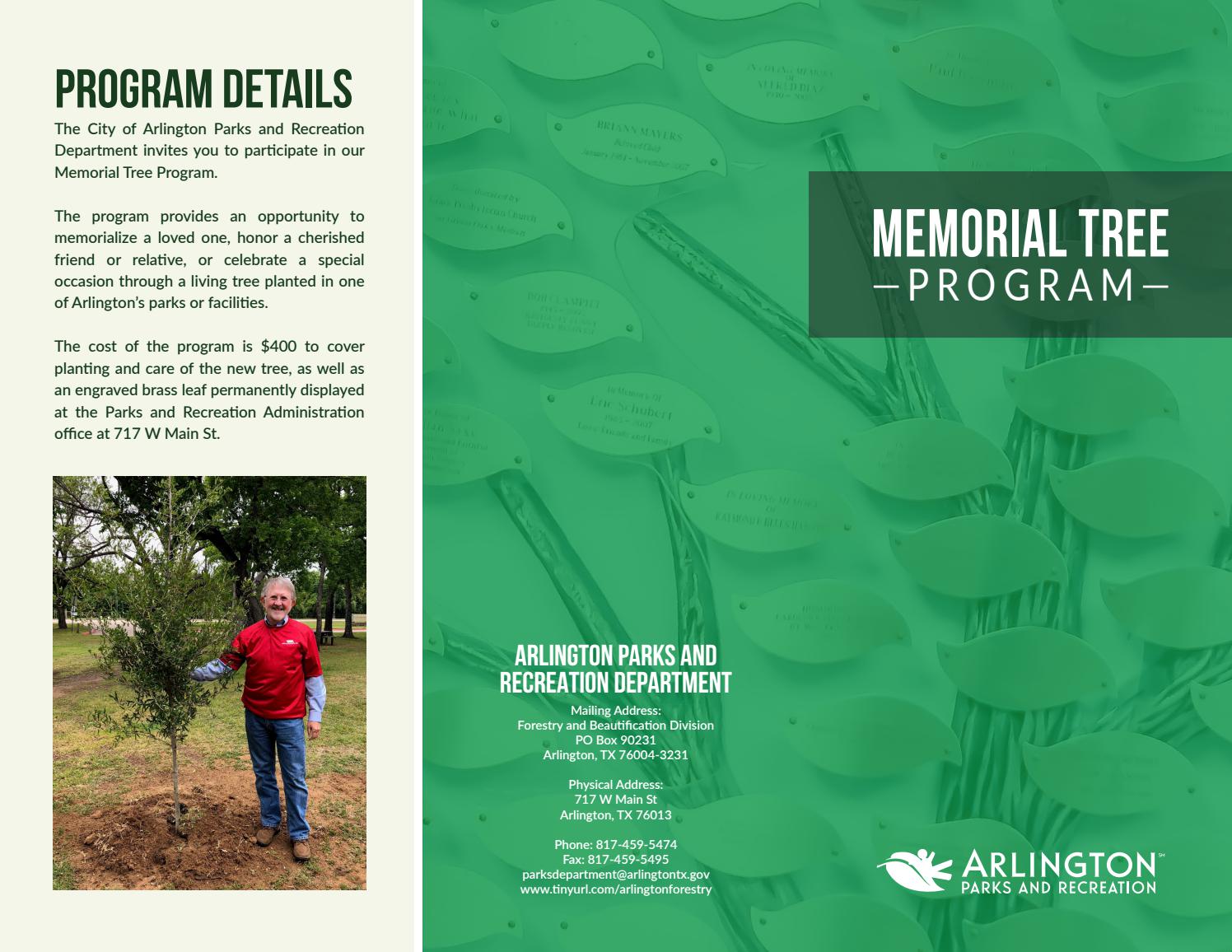 Living Memorial Tree Program by Arlington Parks and Recreation ...