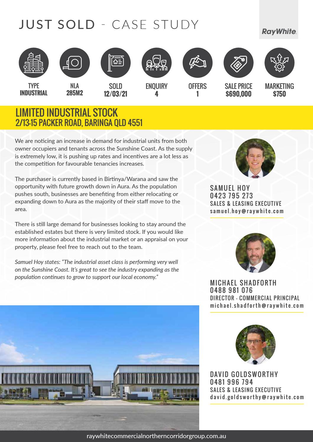 Case Study - 2/13-15 Packer Road, Baringa by Ray White Commercial ...
