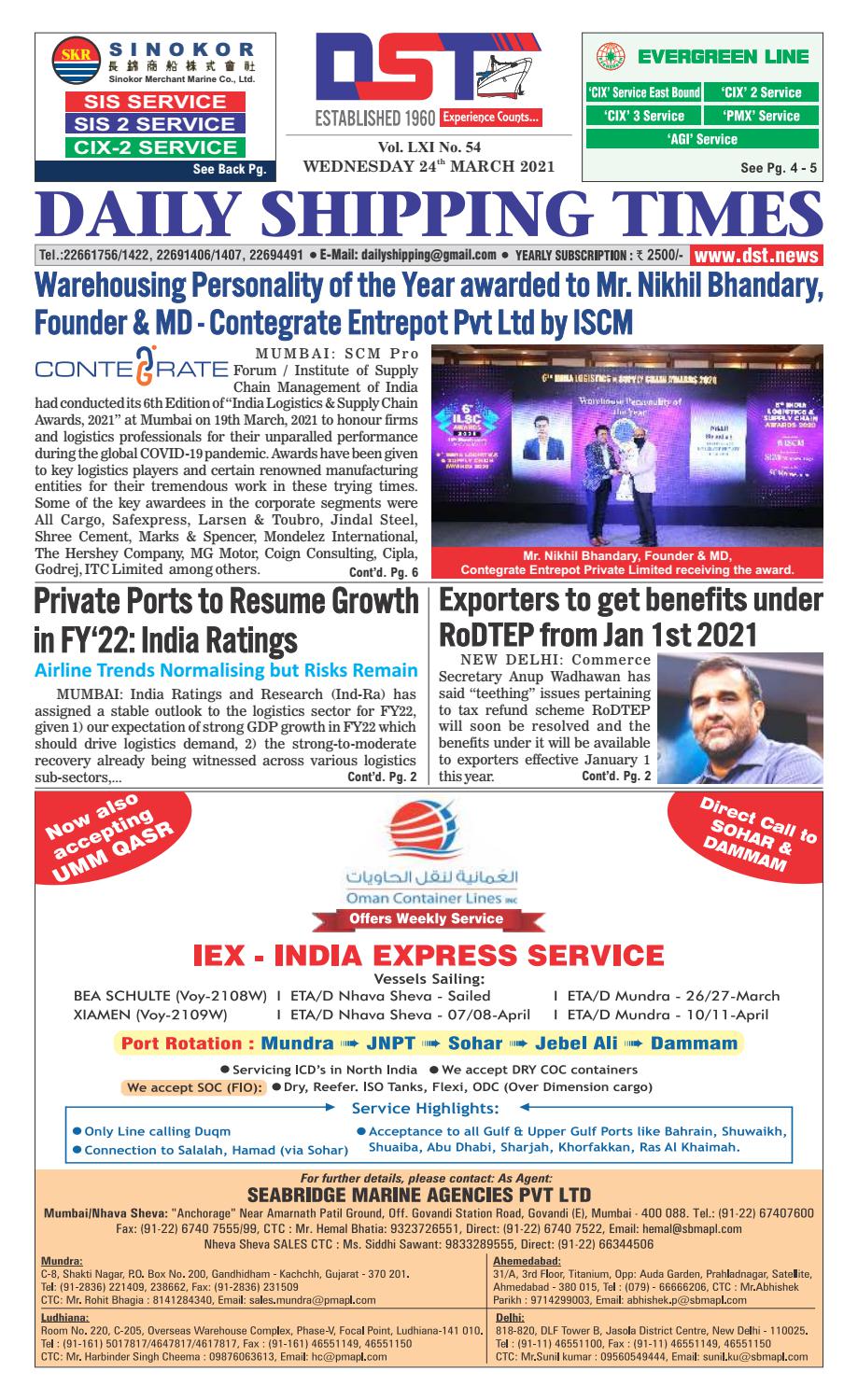 MUM-24-03-2021 by Daily Shipping Times - Issuu