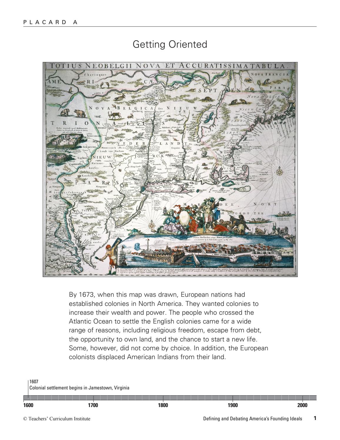History Alive! Pursuing American Ideals Placards Sample by Teachers ...