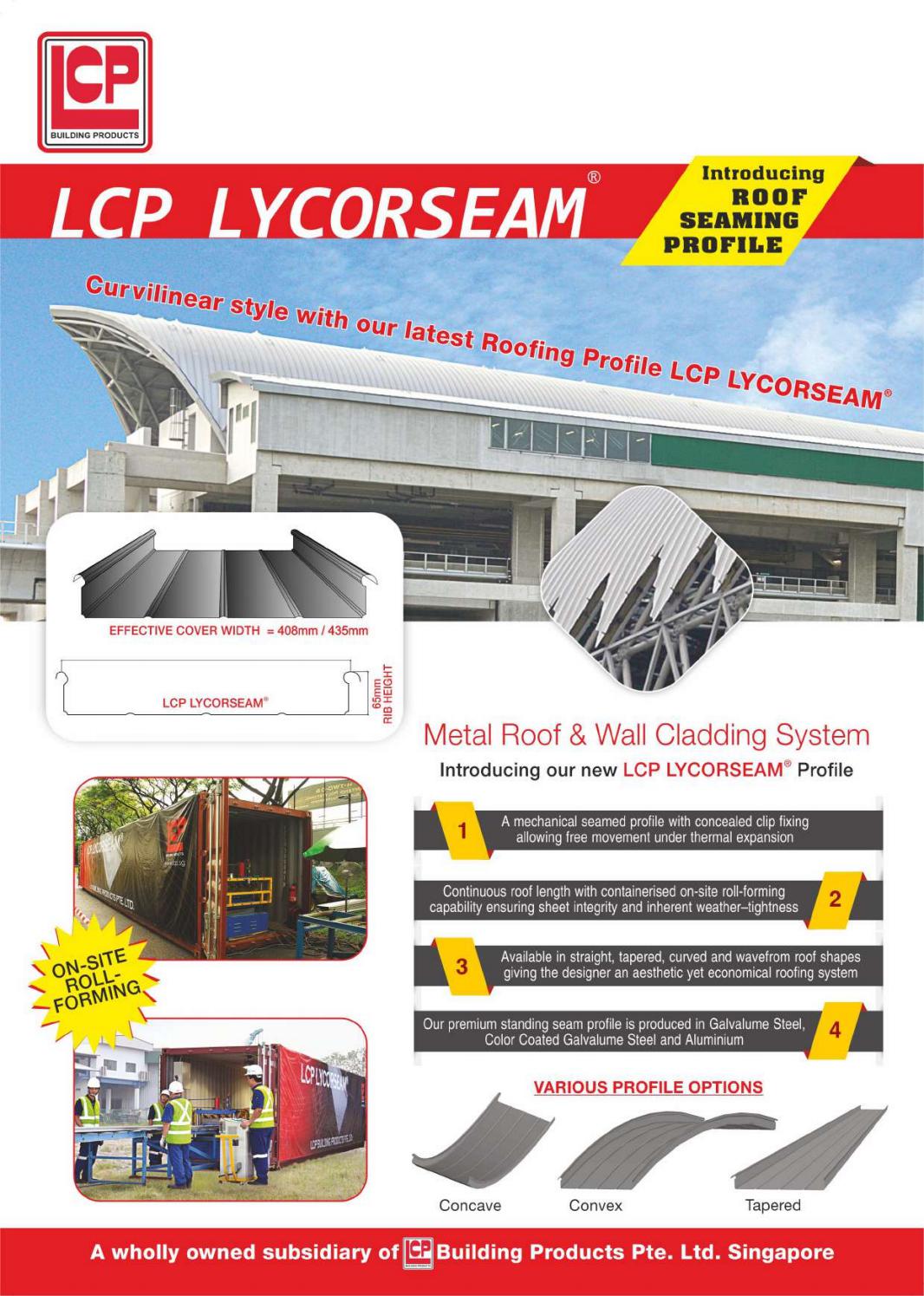 LCP INDIA STANDING SEAM - LCP LYCORSEAM by LCP Building Products Pvt ...