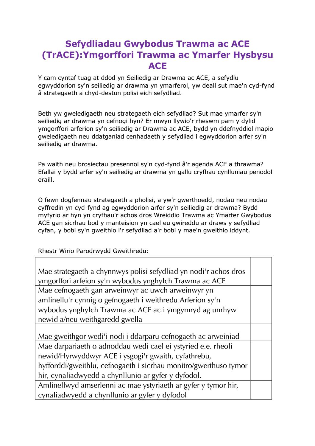 Implementation Readiness Checklist - Welsh by ACESupportHub - Issuu