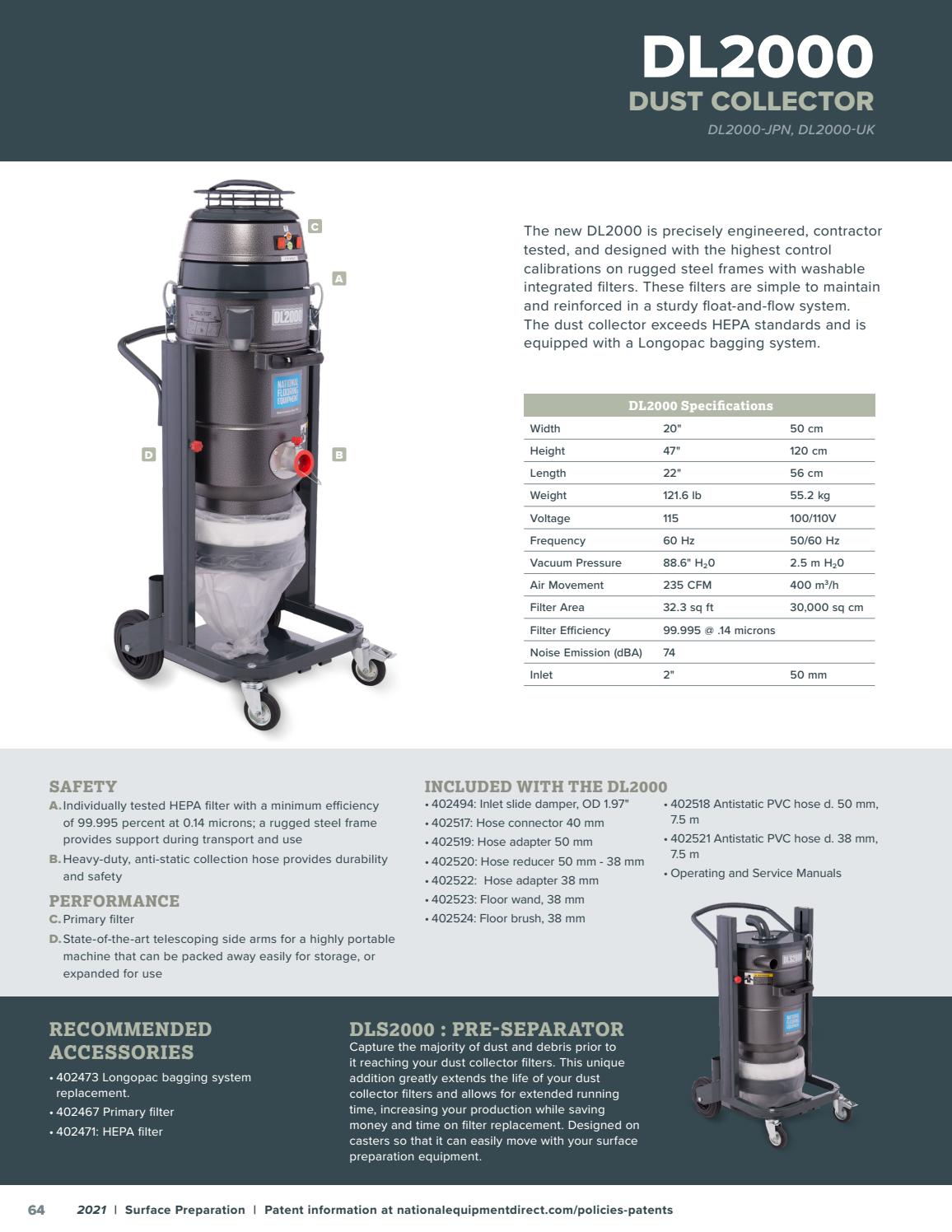 National Flooring Equipment DL2000 Dust Collector by Ram Tool ...