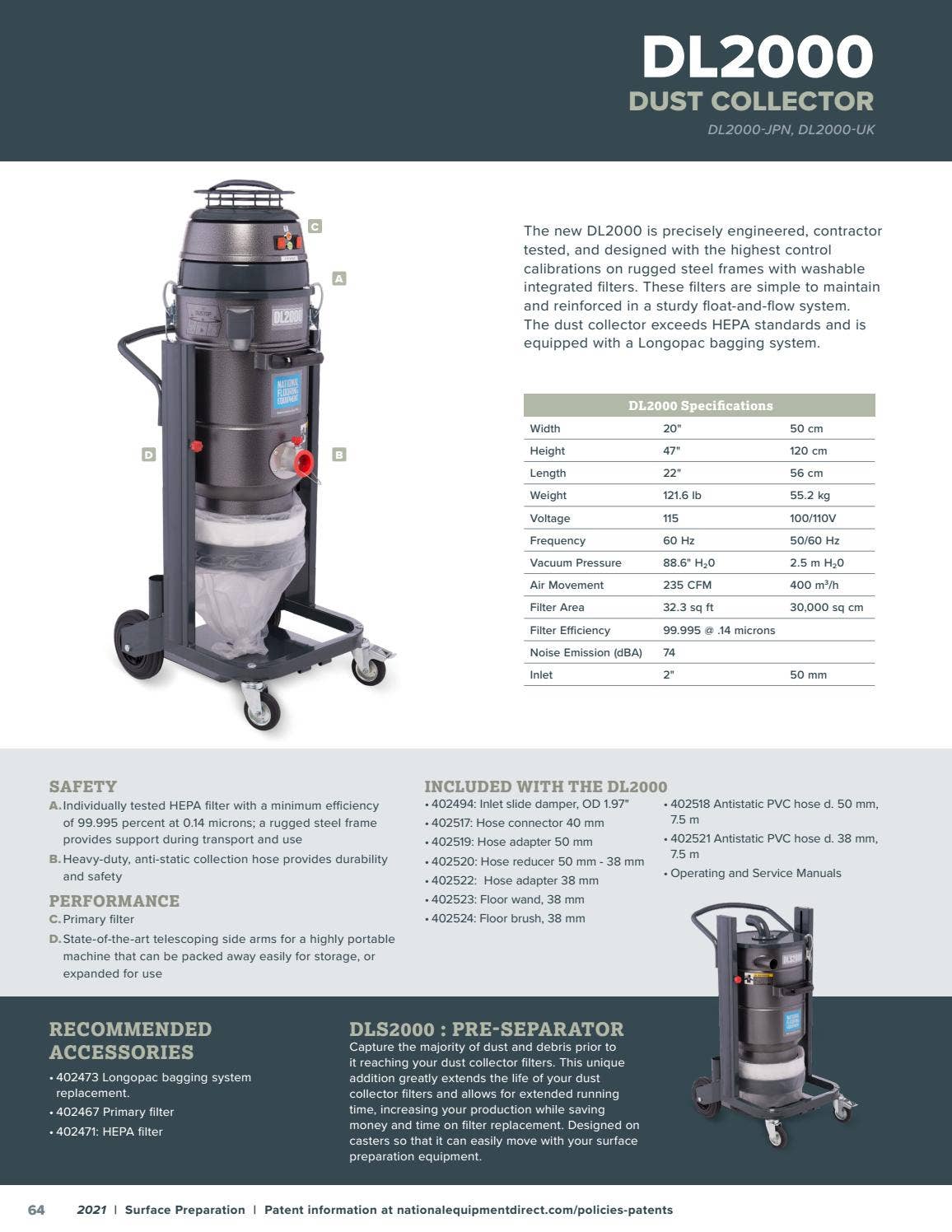 National Flooring Equipment DL2000 Dust Collector by Ram Tool ...