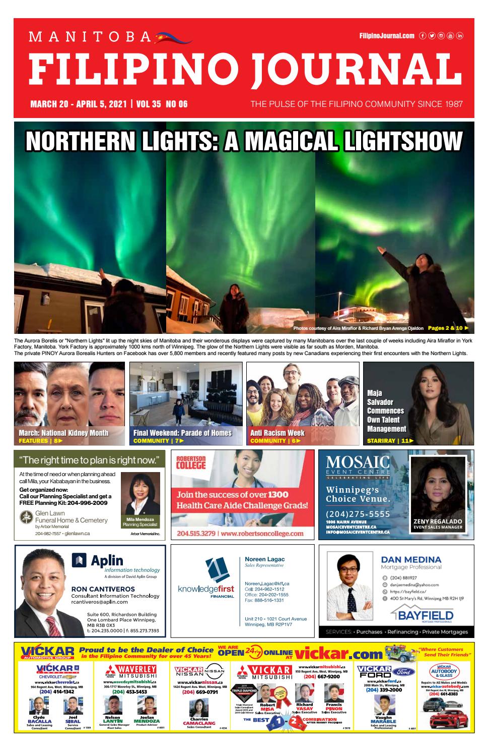 Filipino Journal Manitoba Edition March 20 - April 05, 2021 by Filipino ...