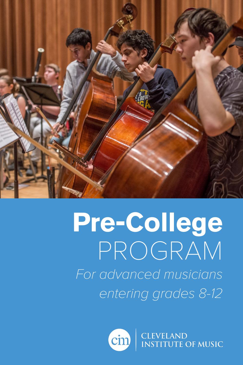 2021 Pre-College Program Brochure by Cleveland Institute of Music - Issuu