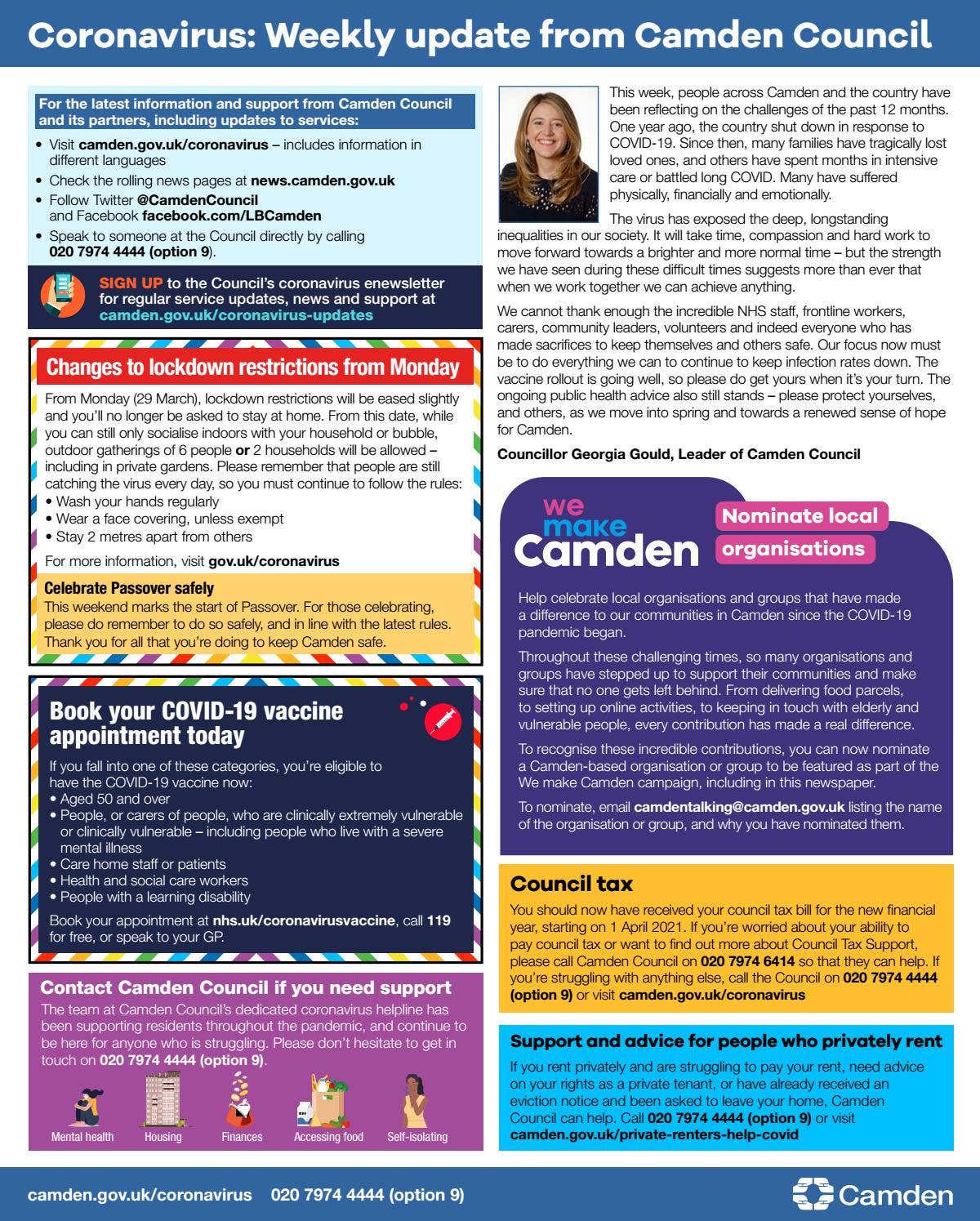 Camden Council COVID-19 weekly update [25 March 2021] by Camden Council ...