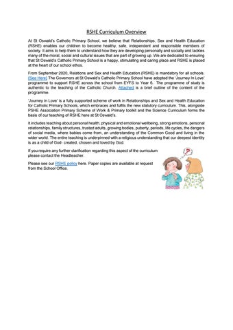RSHE - Curriculum Overview Statement by Schudio - Issuu