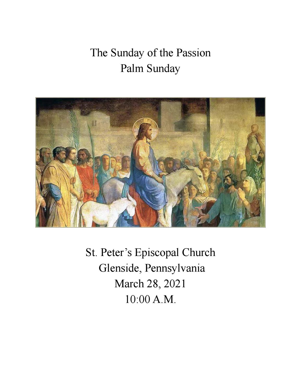 Palm Sunday - March 28, 2021 by stpeter654 - Issuu