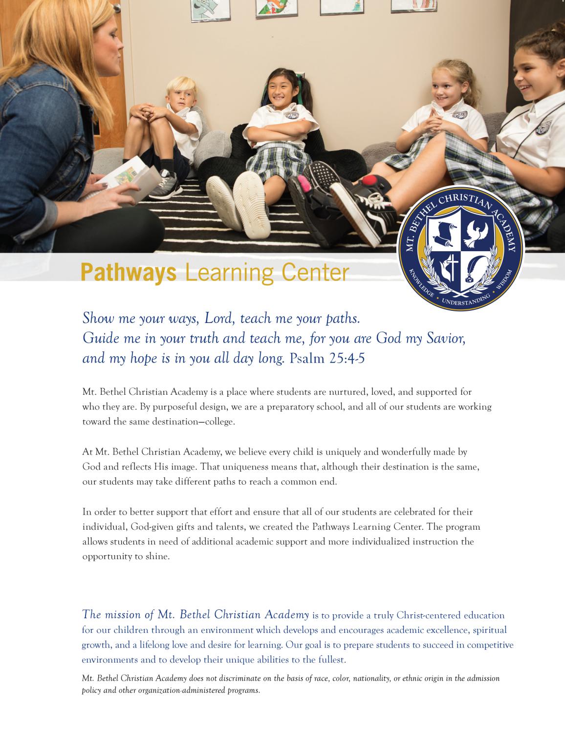 MBCA Pathways Brochure by Mt. Bethel Christian Academy - Issuu