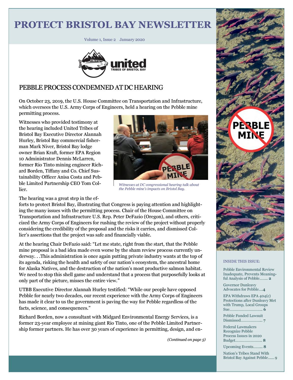 UTBB Newsletter - January 2020 by UnitedTribesofBristolBay - Issuu