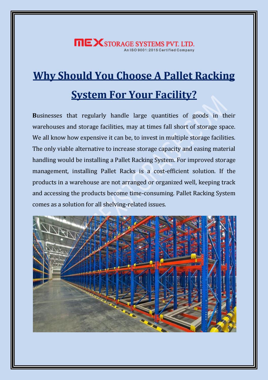 Why Should You Choose A Pallet Racking System For Your Facility? by ...