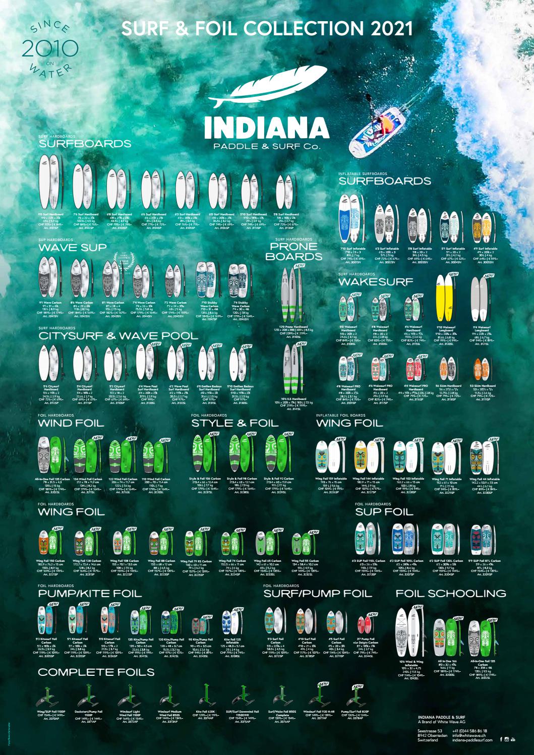 Indiana SURF & FOIL Poster 2021 by White Wave AG / Indiana Paddle ...
