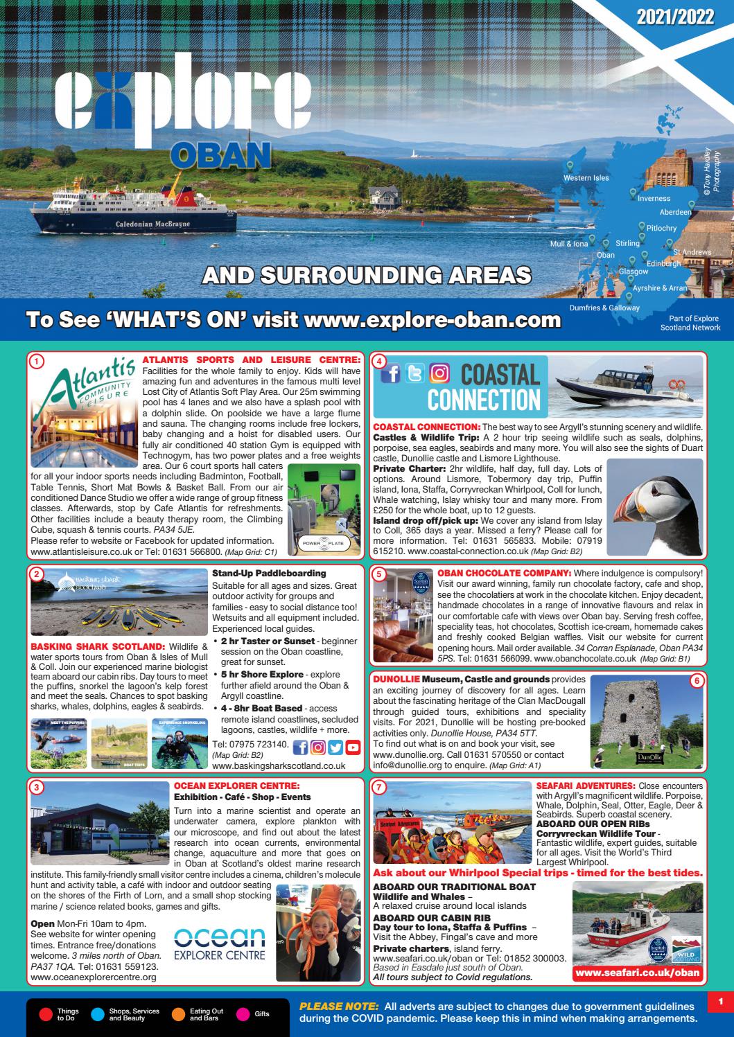 Explore Oban Map Guide 2021/2022 by Explore Oban - Issuu