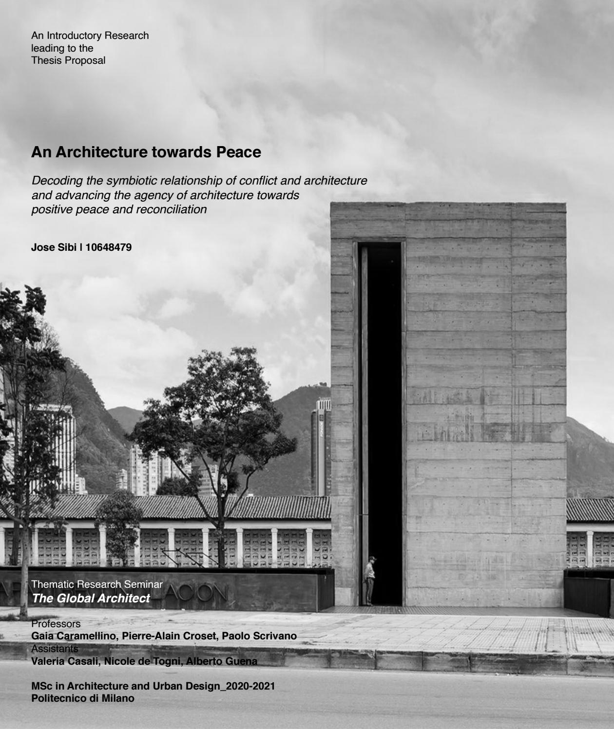 An Architecture towards Peace by Jose Sibi - Issuu