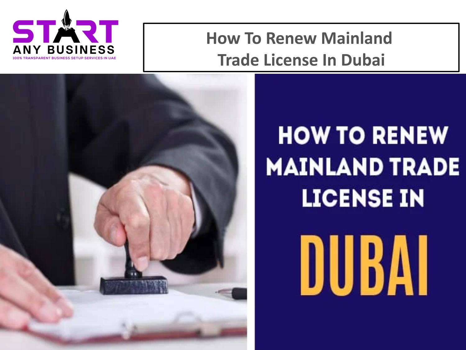 How To Renew Mainland Trade License In Dubai ? by Start Any Business ...