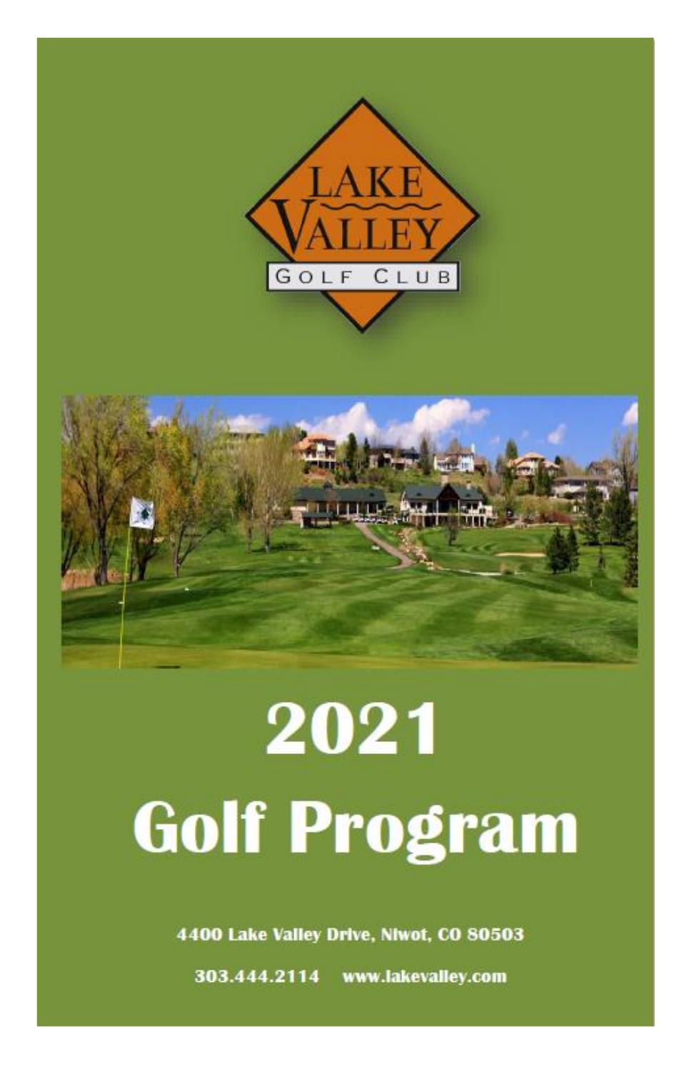 2021 Golf Booklet By Lakevalleygc Issuu