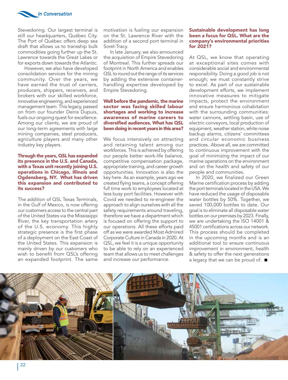 Marine Delivers Magazine 2021 by Chamber of Marine Commerce - Issuu