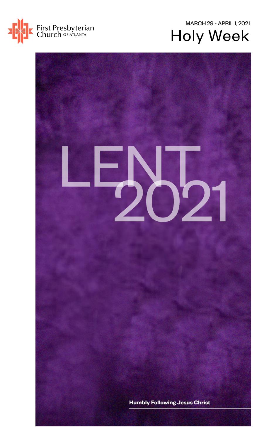 Holy Week Bulletin by First Presbyterian Church of Atlanta - Issuu