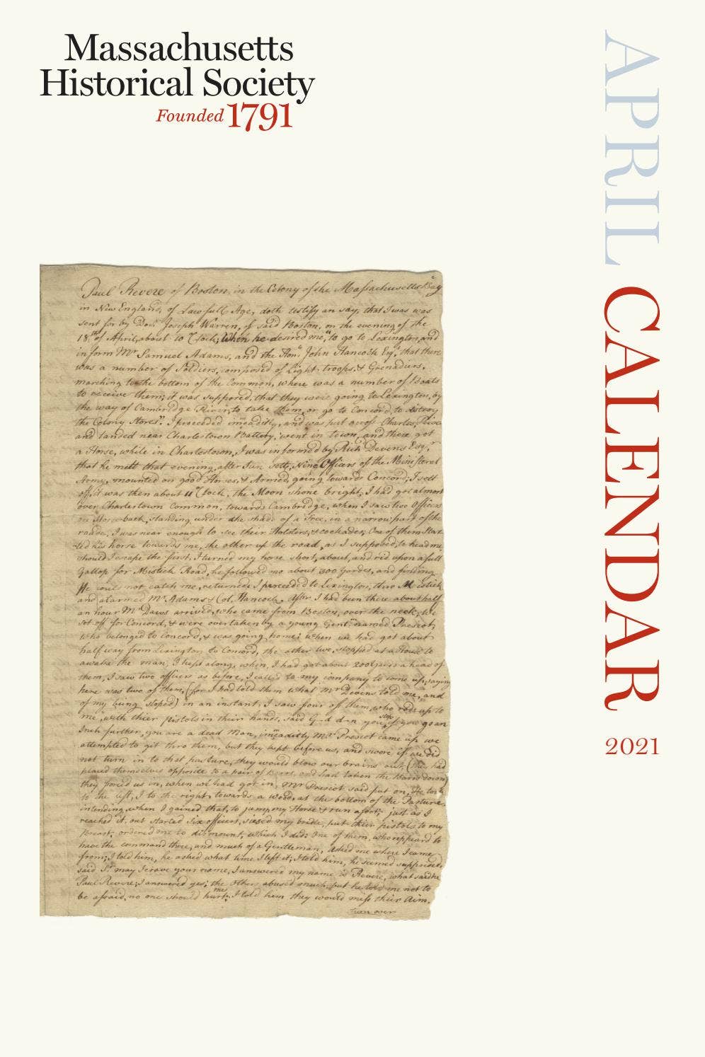 MHS Calendar of Events - April 2021 by Massachusetts Historical Society ...
