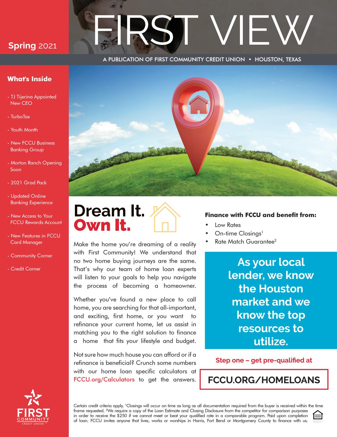 First View - Spring 2021 by First Community Credit Union - Issuu