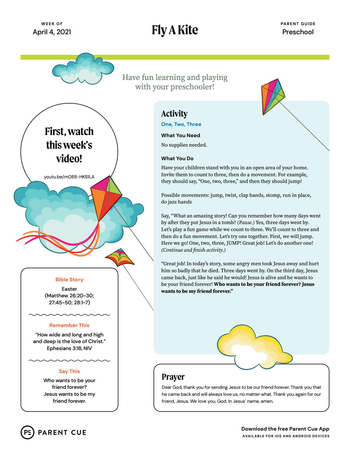 Fly a Kite Week 1: Preschool Lesson (April 4, 2021) by Christ Community ...