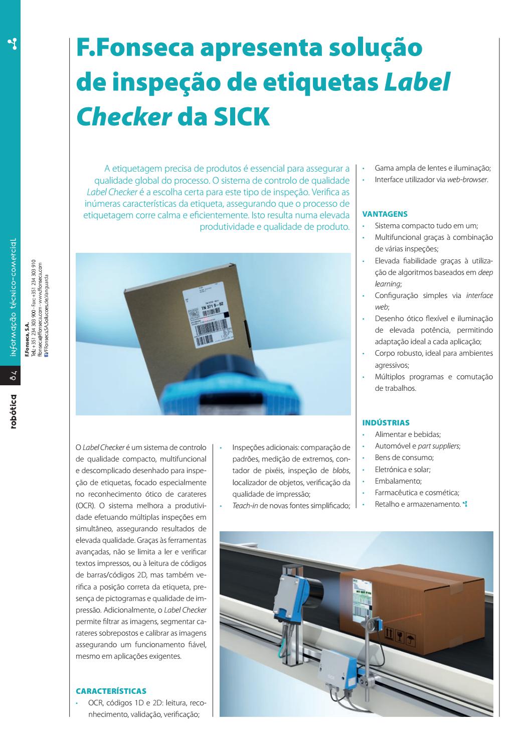 F.Fonseca apresenta solução de inspeção de etiquetas Label Checker da ...