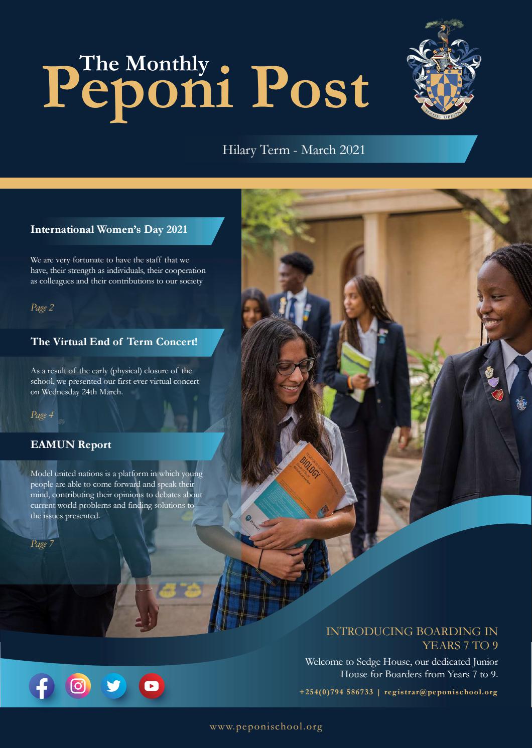 Peponi Post - March 2021 Edition by Peponi School - Issuu